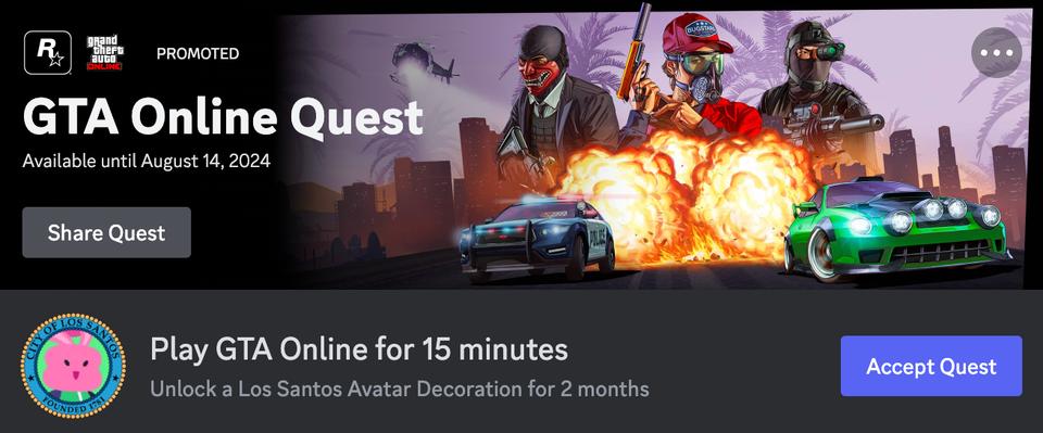 Earn the Los Santos Avatar with Discord's New GTA Online Quest